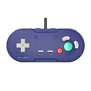 Retro-Bit Legacy GC Wired Controller - for Gamecube & Wii - Indigo