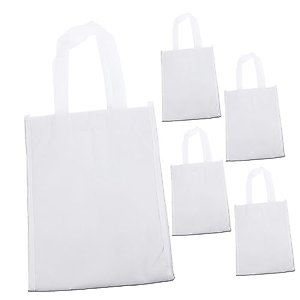 SWOOMEY 5pcs Insulation Bags Grocery Shopping Bags Disposable Cooler Sealer Bags Hot Cold Bag Cake Delivery Bags Grocery Carrier Bags Non-woven Fabric White Small Cooler Bag