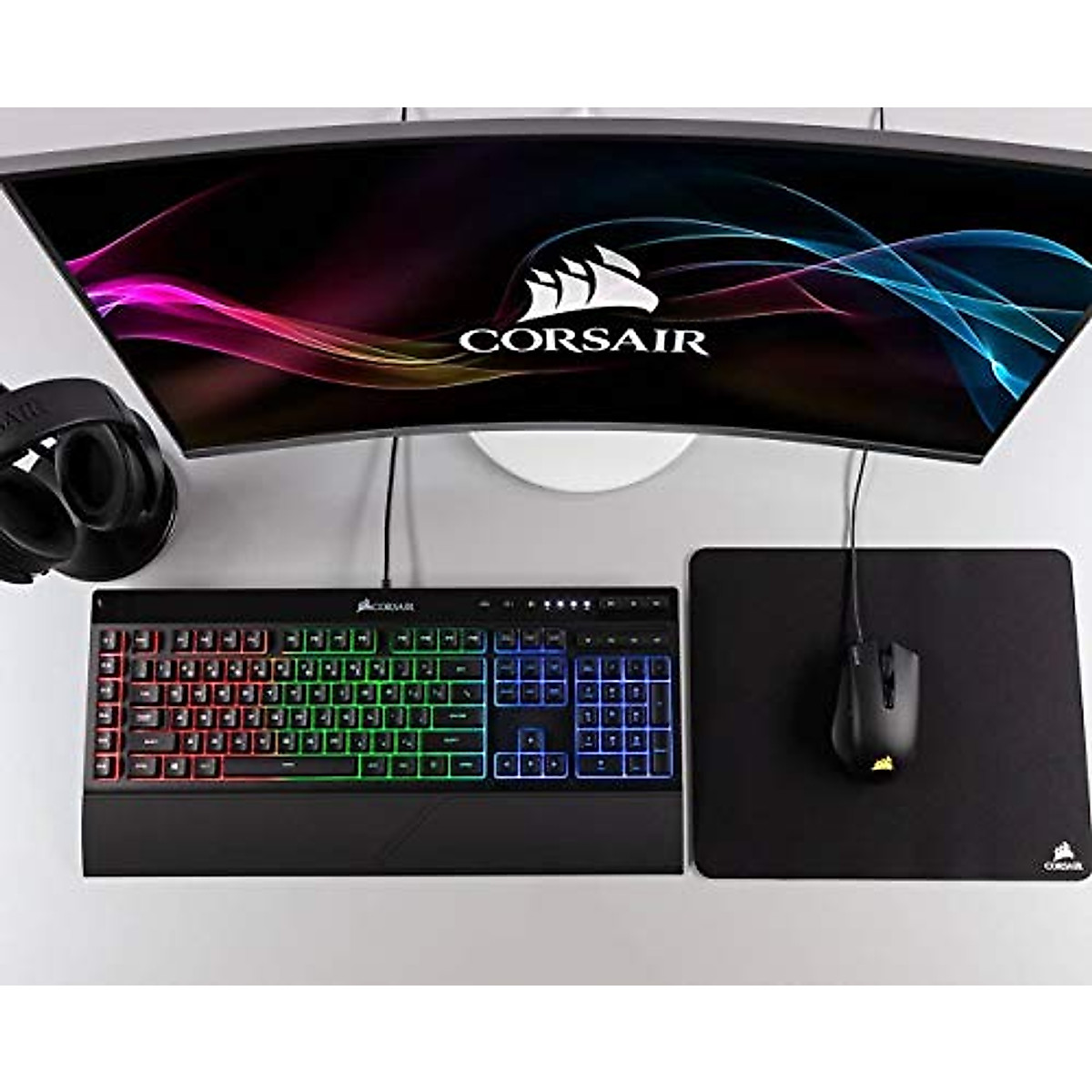 Corsair MM100 Medium Cloth Surface Mousepad (Glide-Optimised Textile Surface, Anti-Slip Base, Designed for Optical and Laser Mice, 320 mm x 270 mm x 3 mm) - Black