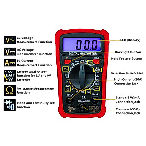 Soldering Iron Kit - 60W Adjustable Temperature, Digital Multimeter, 5pcs Soldering Tips, Solder Wire, Stand, Desoldering Pump, Solder Wick, Tweezers, Paste [110V US Plug] from Plusivo