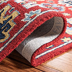 SAFAVIEH Heritage Collection 3' x 5' Red/Blue HG746Q Handmade Traditional Oriental Premium Wool Area Rug