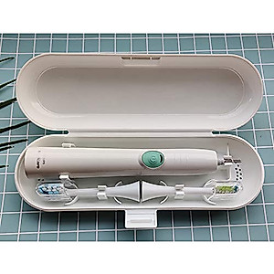 USUNQE Pack of 2 Electric Toothbrush Travel Case, Toothbrush Carrying Container Holder for Oral-B Pro and Other Electric Toothbrush(White & Black)