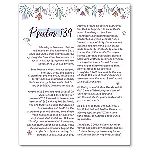 Psalm 23, Psalm 91, Psalm139 Wall Art Prints - Set of 3 Posters - ESV Bible Page Verse Wall Decor - 8x10 - Unframed