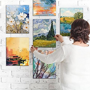 Conda Canvases for Painting 12 x 12 inch, 14 Pack, Blank White Canvas Boards, Primed, 100% Cotton, Quality Acid Free Artist Canvas Panels for Acrylics Watercolor & Oil Painting