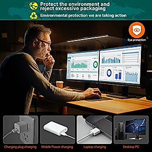selfila LED Desk Lamp with Clamp - Architect Desk Lamp Swing Arm Task Light 360 ° Rotation Gooseneck Desktop Lighting for Office Home Workbench Drafting Reading