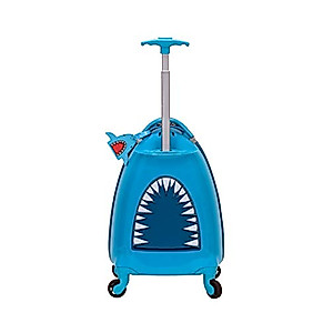 Rockland Jr. Kids' My First Hardside Spinner Luggage,Telescoping Handles, Shark, Carry-On 19-Inch