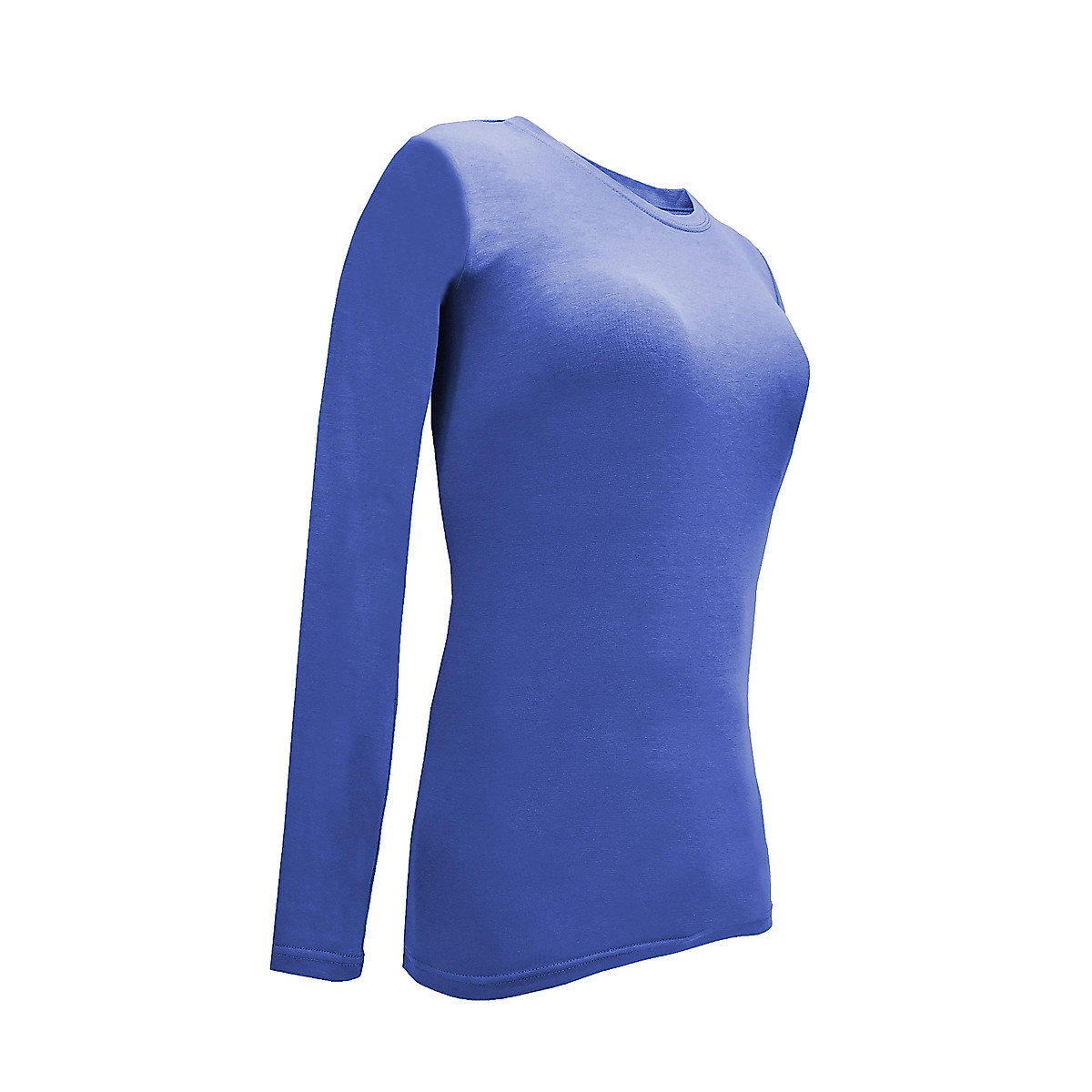 Natural Uniforms Women's Long Sleeve Tee Shirt Underscrub-2-Pack (Small, 2 Pack Ceil Blue)