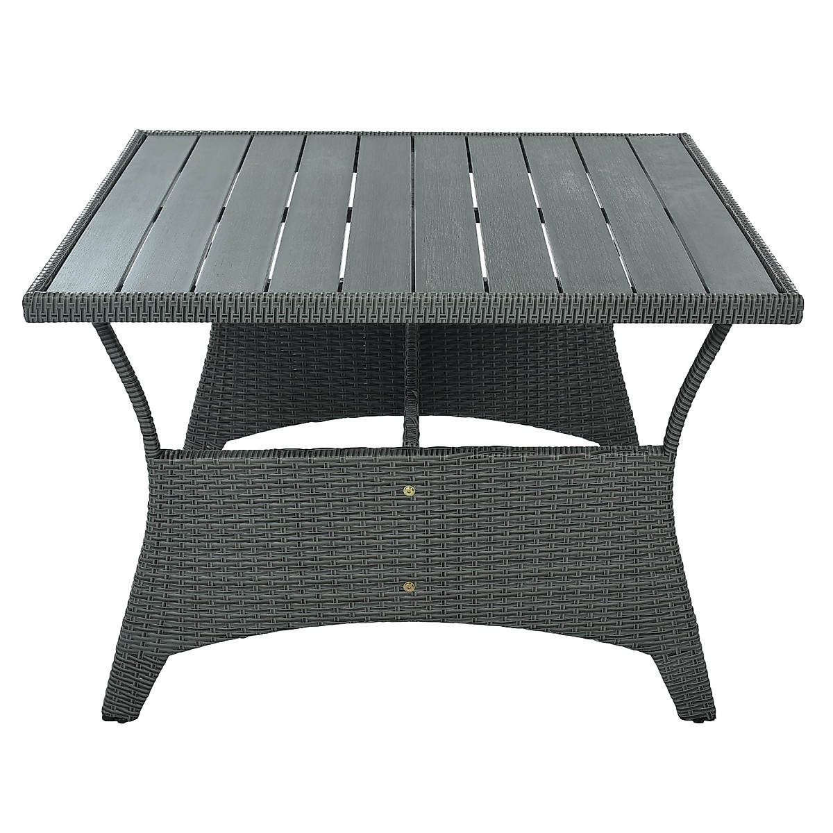 Quarte 6-Piece Outdoor Patio Furniture Sets, All-Weather Rattan Sectional Sofa with Thick Cushions/Pillows/Plywood Table Top, PE Wicker Dinning Set for Garden, Yard, Deck (Beige+6#)