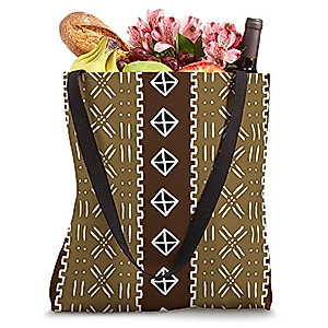 Rustic Brown Modern Mudcloth Print Tote Bag