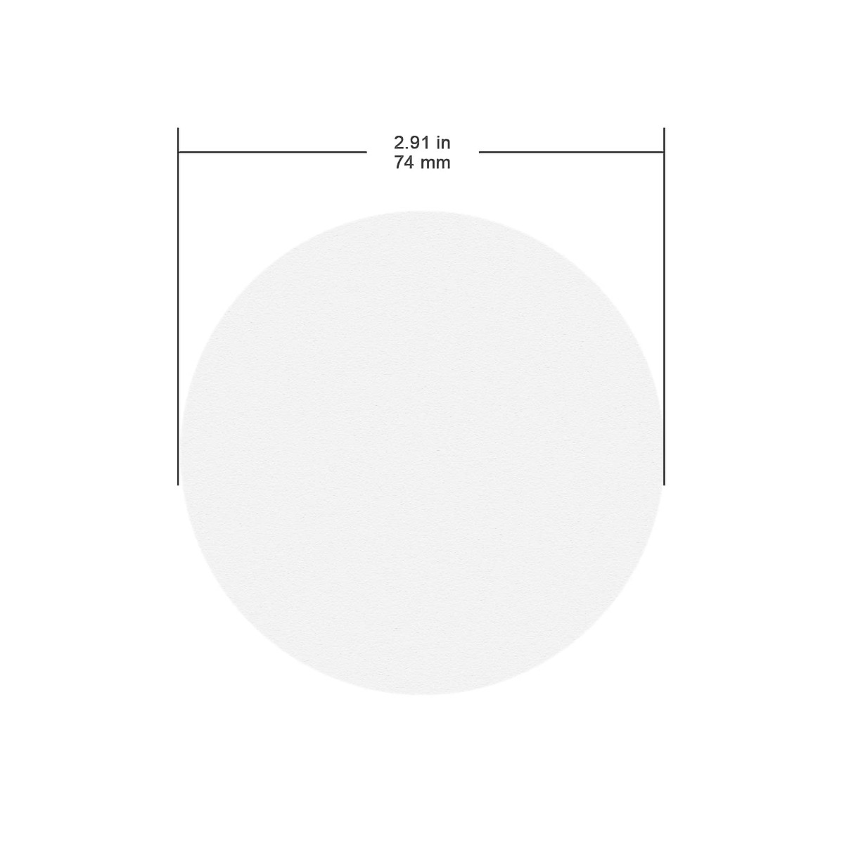 FunChem Quantitative Filter Paper Circles, 74 mm Diameter Cellulose Lab Filter Paper, 20 Micron, Medium Filtration Speed, Pack of 100