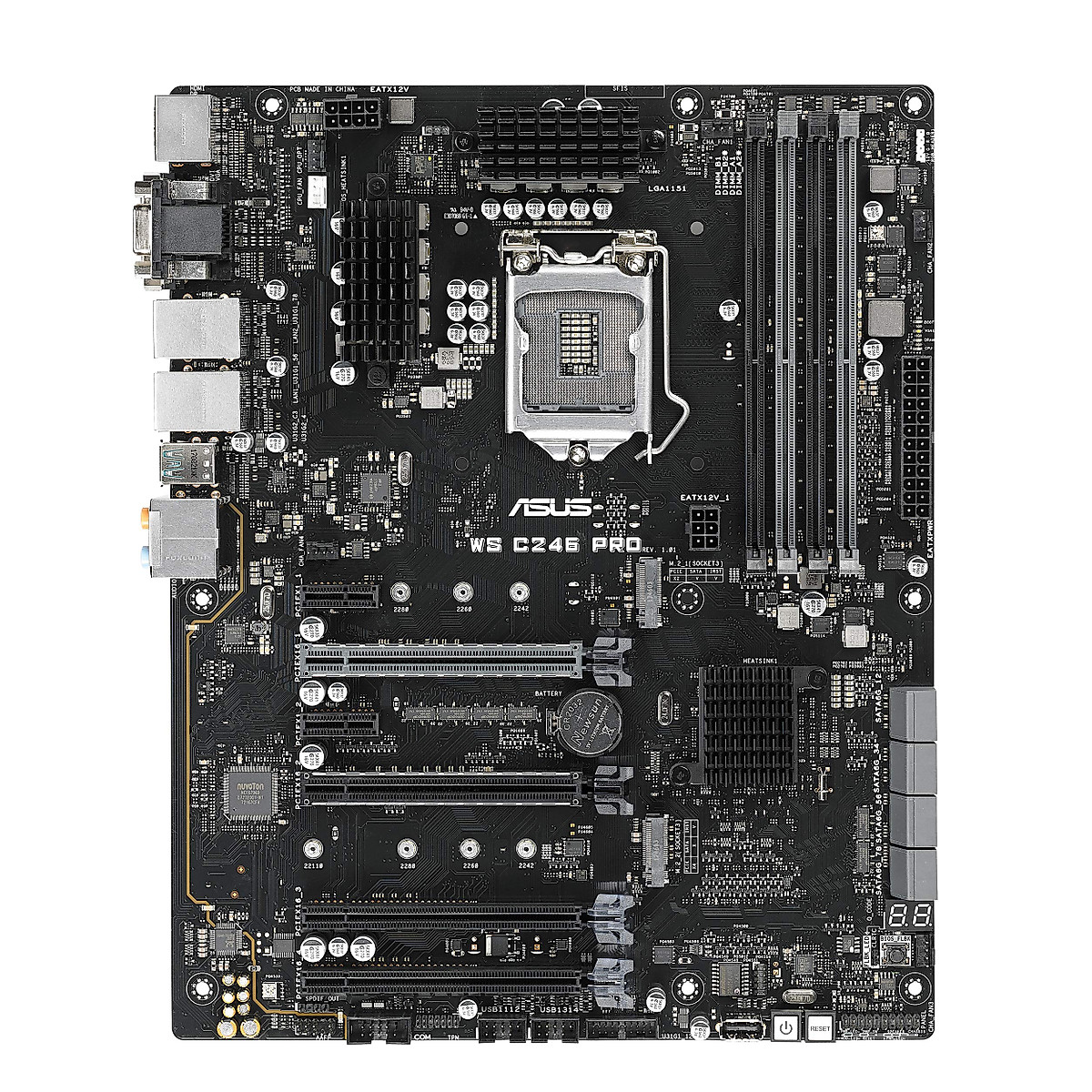ASUS LGA1151 ECC DDR4 M.2 C246 Server Workstation ATX Motherboard for 8th Generation Intel Motherboards WS C246 PRO