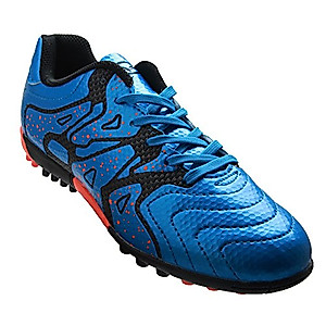 T&B Turf Cleats Shoes Soccer Kids' Soccer Football Shoes Turf Cleat Blue Black 75523-TL-36-4.5US