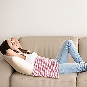 GOQOTOMO Fast-Heating Electric Heating Pad for Back/Waist/Abdomen/Shoulder/Neck Pain and Cramps Relief - 12 Heat Levels, 8 Timers with Countdown, Stay on, Machine Washable-PW01(Pink)