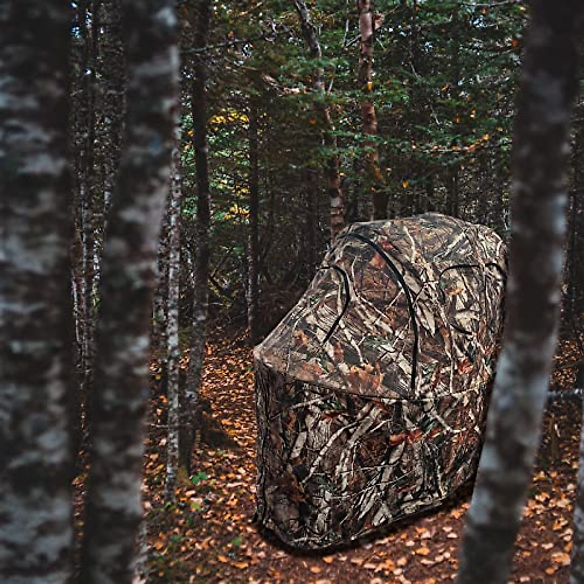 ETSG Hunting Blind Chair 270° See Though Deer Blind with Built-in Hunting Chair Ground Blinds for Deer Hunting Pop Up Hunting Blinds with Carrying Bag Portable Ground Blind for Deer, Turkey Hunting