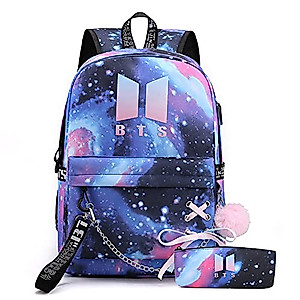 Fashion School Bookbag Merichandise USB Charging Students Bag Daypack Laptop Bag,Suitable for Girls
