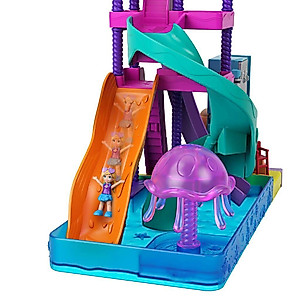 Polly Pocket Outdoor Toy with 2 Micro Dolls & Accessories, Pollyville Super Slidin Water Park Playset