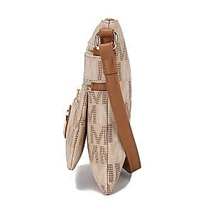 MKF Collection Female Crossbody Bag, Signature Vegan Leather Adjustable Strap Handbag Messenger bag Purse for women by Mia K