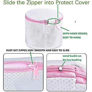 Julytech Mesh Bra Laundry Wash Bag for Blouse, Hosiery, Stocking, Underwear, Bra and Lingerie, Travel. Delicates Robust (2Pack Bra Bag)