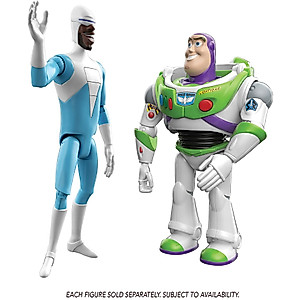 Mattel Pixar Interactables Frozone Talking Action Figure, 8-in Tall Highly Posable Movie Character Toy, Interacts with Other Figures, Kids Gift Ages 3 Years & Older
