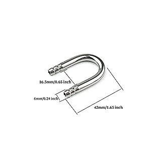 Hamineler 6 PCS U Shaped Stainless Steel Tube CO2 Connector for Aquarium Fish Tank Co2 Oxygen Tubing