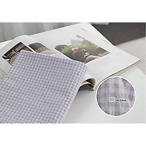 Premium Quality Cotton Fabric by The Yard Yarn Dyed Check Fabric 63" Wide Cozy Bio Washing Full of Emotion Laceking Made in Korea (Mint)