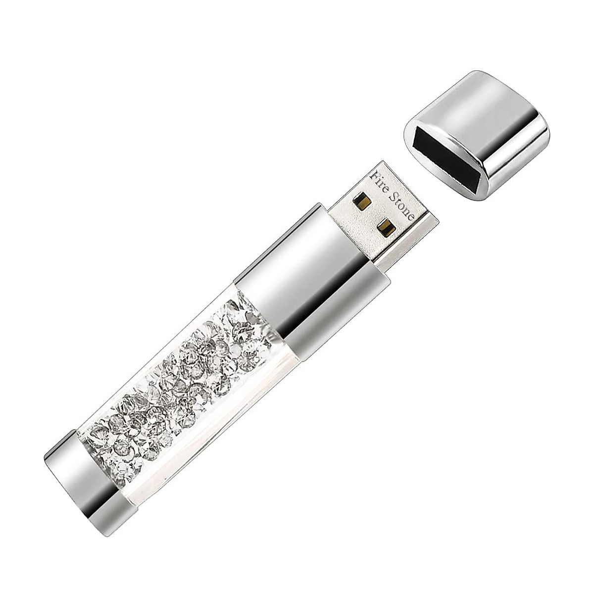 Lovely Diamond USB 2.0 Flash Drive Data Storage Memory Stick USB Stick Pendrive Gift (16GB, White)