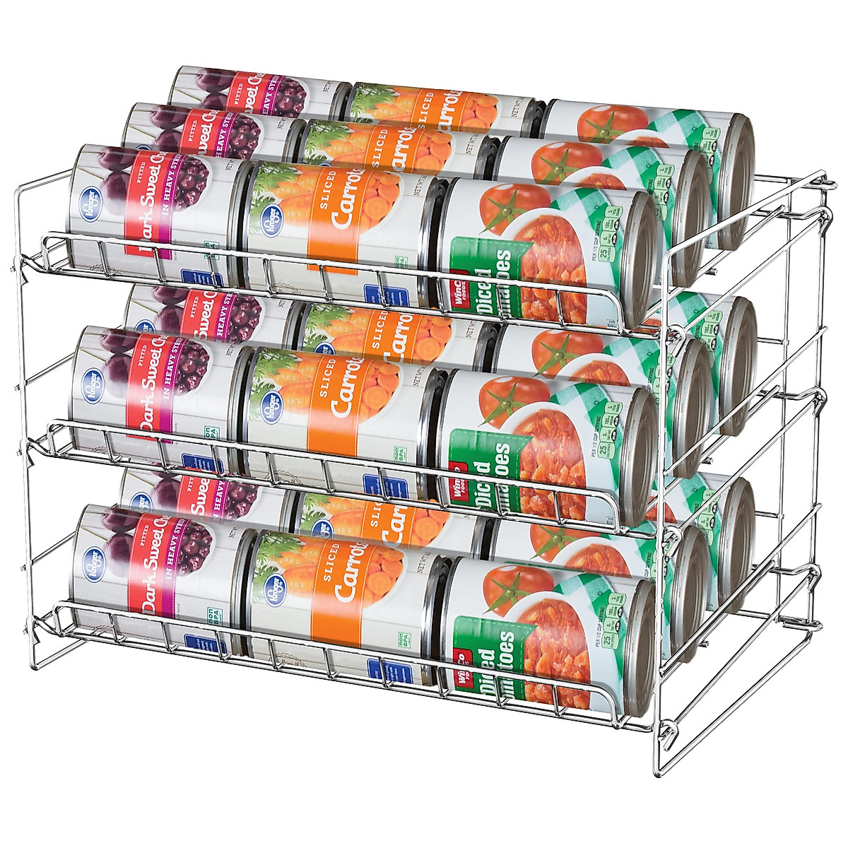 Better Houseware 1448.6 Can Rack Organizer, Chrome