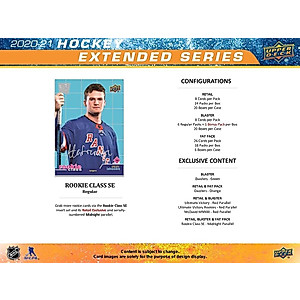 2020/21 Upper Deck Extended Series NHL Hockey Blaster Box - 7 Packs per Box - 8 Cards per Pack - Collect Young Guns Rookie Cards