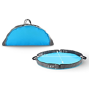 BBpara - Toy Storage Bag and Play Mat for Building Bricks & Blocks - Portable Zipper Toy Storage Bag - Designed for Kids entertainment and toy storage to keep the room neat & tidy - Blue