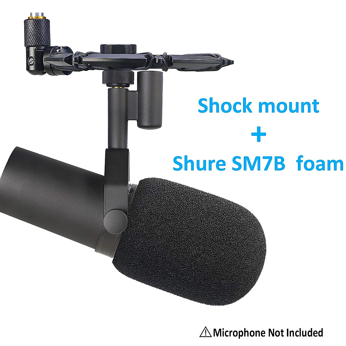 YOUSHARES SM7B Shock Mount with Pop Filter Matching Mic Boom Arm Stand, Compatible with Shure SM7B Microphone