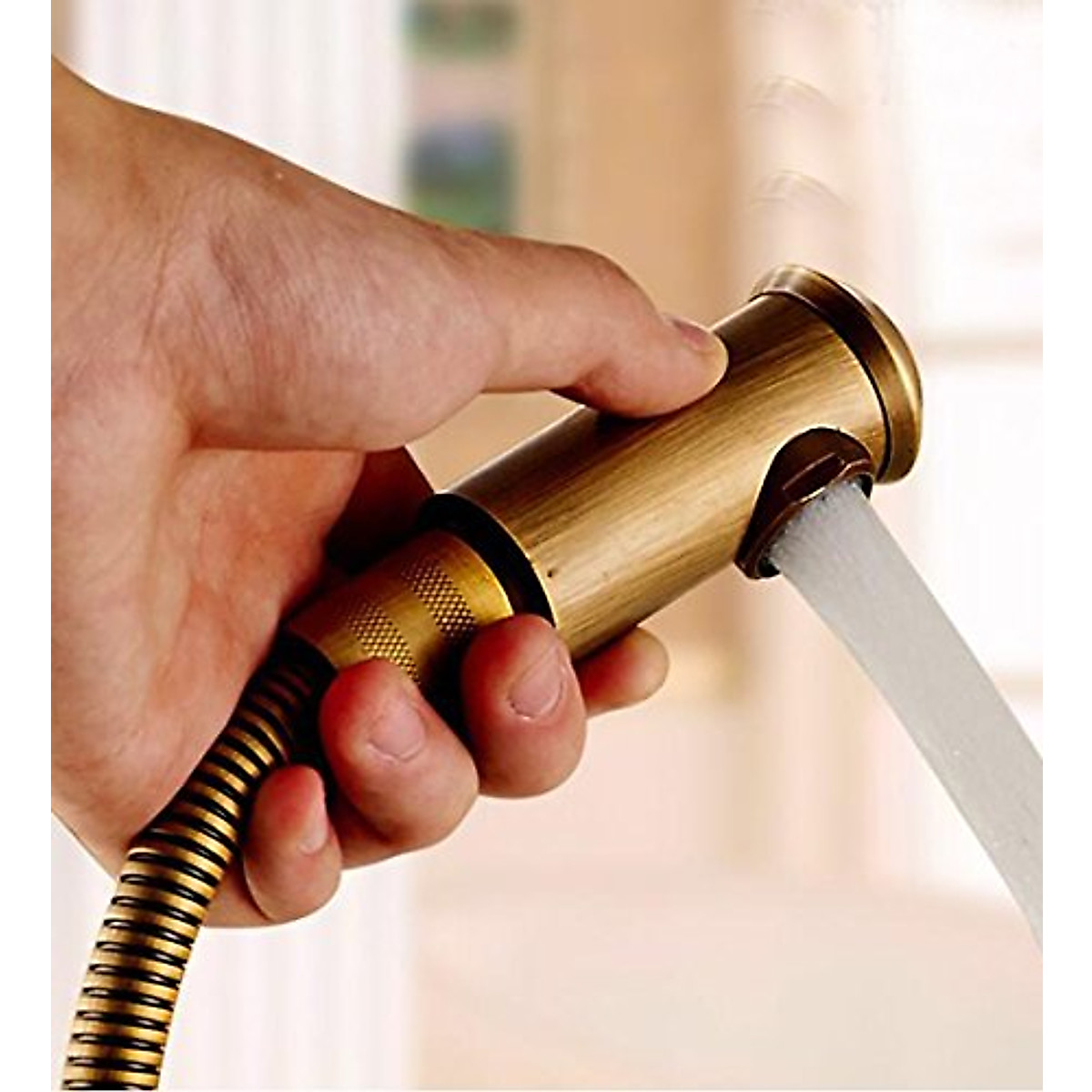 SJQKA-Antique basin faucet, bathroom all copper pull faucet, hot and cold retro faucet, telescopic table, basin faucet