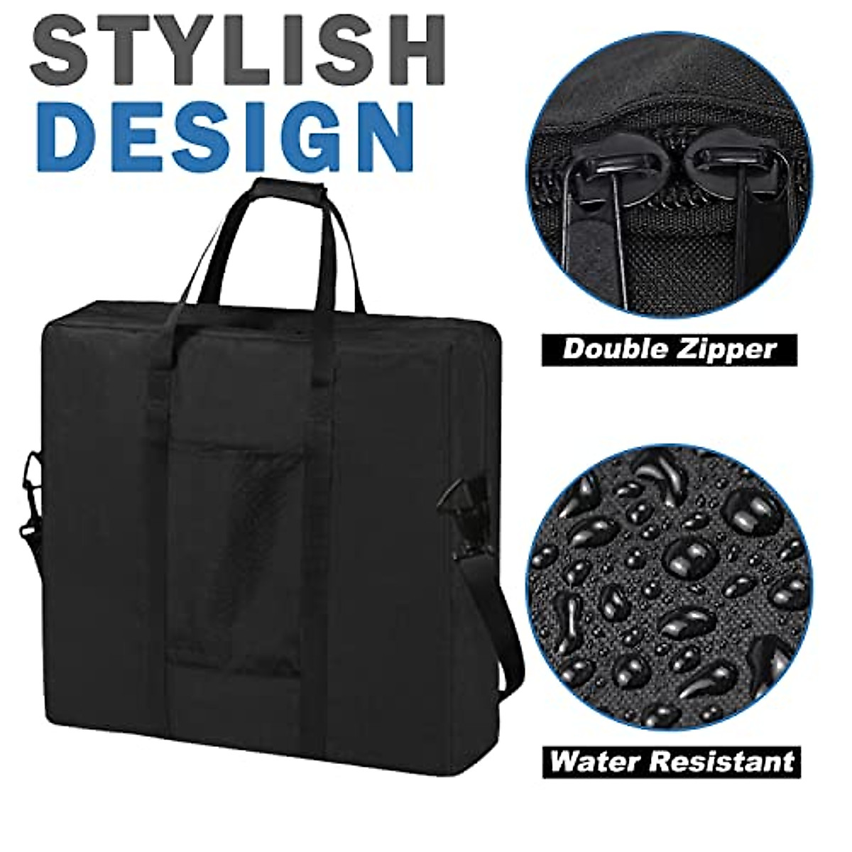 Rilime Solar Panel Storage Bag Compatible with Jackery Solar Panel 60 Watt,Solar Panel Bag Solar Panel Carrying Case with Pocket