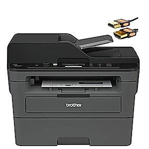Brother DCP-L25 50DW Monochrome All-in-One Wireless Laser Printer - Print Copy Scan - Mobile Printing - Auto Duplex Printing – Print Up to 36 PPM - Up to 250 Sheets/Tray - ADF + HDMI Cable