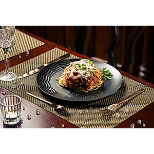 Nomnu Spiderweb Dinnerware Set (16 Pieces) - Gothic Kitchen Decor - Black Matte Porcelain Gothic Dinnerware Set: 4 Dinner Plates 4 Salad Plates 4 Bowls 4 Mugs - Spiderweb Decor Halloween Spooky Gifts