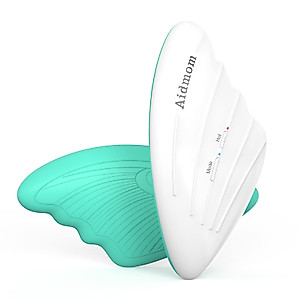 Aidmom 2-in-1 Lactation Massager with Adjustable Heat & Vibration, Soft Breast Massager for Breastfeeding, Breast Warmer for Improved Milk Flow, Nursing, Clogged Ducts, Engorgement (Green, Pack of 2)
