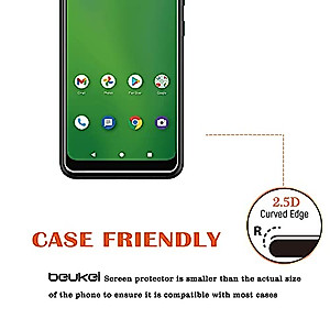 beukei (3 Pack) Screen Protector Tempered Glass Compatible for Cricket Ovation 2 and AT&T Maestro Max (2021), (6.82 inch), Touch Sensitive,Case Friendly, 9H Hardness