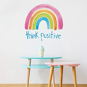 WallPops DWPK3581 Think Positive Wall Decal, Multicolor