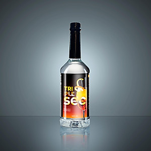 Triple Sec Syrup Non-Alcoholic (1 Liter) Sweet & Citrus Orange Flavor, Great for Cocktails, Mocktails + ATREVO™ Liquor Pourer Dispenser Bundle