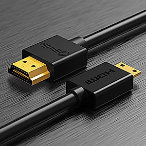 iBirdie Mini HDMI to Standard HDMI Cable 6 Feet (do HDMI to Mini HDMI) Ultra High Speed 18Gbps Support 4K HDR Compatible with Sony XR500 Nikon D500 D810 Canon XA40 XA50 XA55 Raspberry Pi Zero