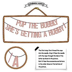 Pop the Bubbly She's Getting a Hubby! Banner, Bachelorette Party Decorations, Bridal Shower Decorations, Engagement Party Decorations, Bride to Be Decorations, Bachelorette Banner Rose Gold Glitter