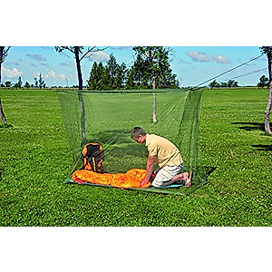 Coghlan's Single Wide Rectangular Mosquito Net, Green, Single Wide / 240-mesh & 9640 32x78 Mosquito Bed Net, Multicolor, Single Wide / 180-mesh