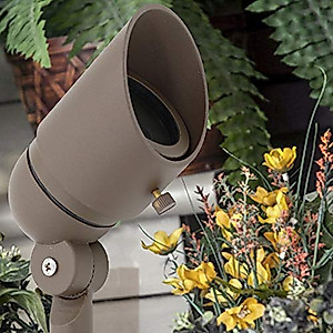 Lumina 4W LED Landscape Lighting Waterproof Landscape Lights Outdoor Low Voltage Spotlights for Walls Trees Flags Light with Warm White MR16 LED Bulb ABS Ground Stake (Bronze, 2 Lights)