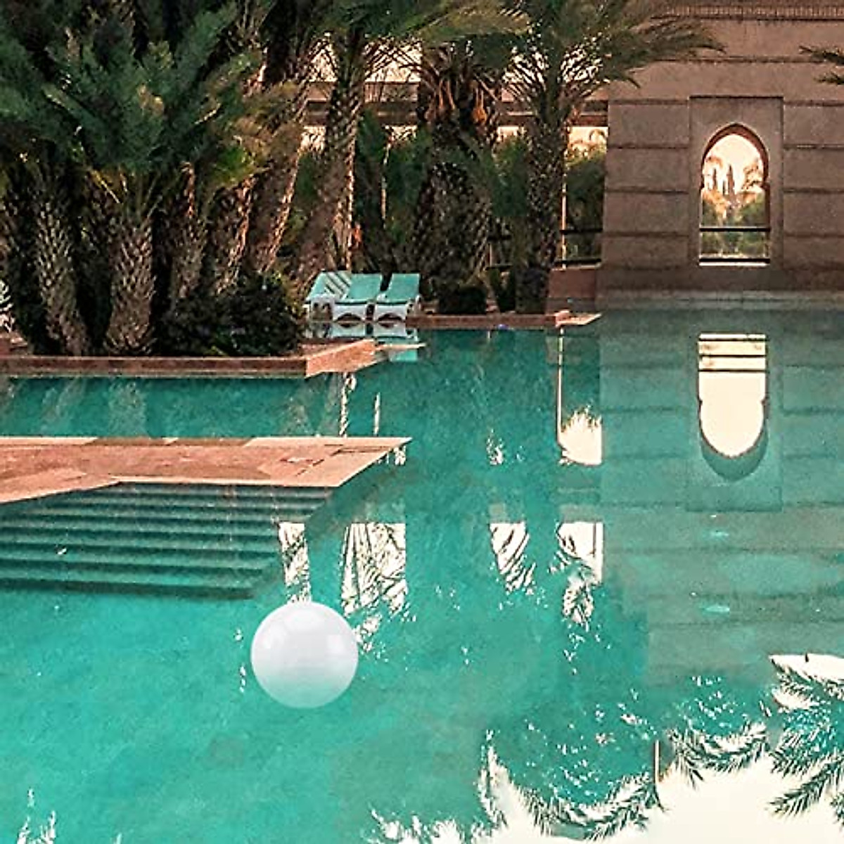 Luxshiny Lantern Solar Floating Pool Lights LED Floating Lights Light up Pool Balls Floating Orb Night Lights Lamp for Pool Hot Tub Pond Garden Decoration White Light Lanterns