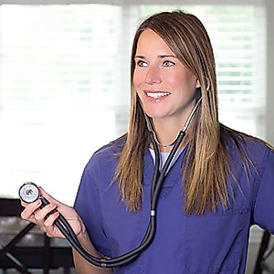 MABIS Stethoscope Sprague Rappaport 5 in 1 for Heart Sounds and Murmurs on Adult, Pediatric and Infants, 5 Interchangeable Chest Pieces, 3 Bells and 2 Diaphragms, 22 Inch Y Tubing, Retail Box, Yellow