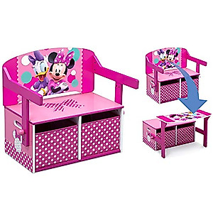 Delta Children Kids Convertible Activity Bench - Greenguard Gold Certified, Disney Minnie Mouse