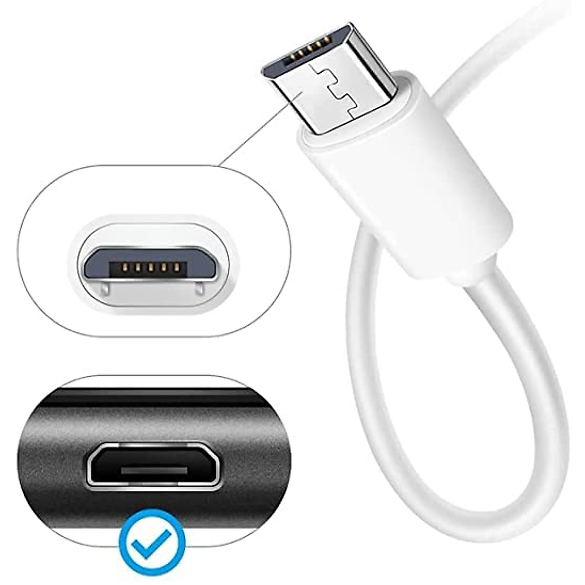 5FT USB Micro Yogasleep Adapter Charger Cable Compatible for Yogasleep Hushh Portable White Noise Machine for Baby, Yogasleep Rohm White Noise Machine for Travel, WavHello Charging Cord Power Wire