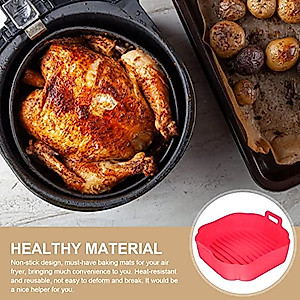 UPKOCH Oven Air Fryer Oven Air Fryer Square Baking Pan 2 Pack Air Fryer Liner Silicone Air Fryer Pot Air Fryer Baking Liner Accessory Oven Air Fryer Square Baking Pan Square Baking Pan