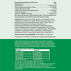 Green Grass Lawn Saver, Dog Urine Neutrelizer, 240 Soft Chews - Reduces Burns and Yellow Spots, Natural Ingredients, Fuss-Free Treatment - Made in The USA