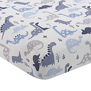 Bedtime Originals Roar Dinosaur 3 Piece Crib Bedding Set, Blue/Gray, ‎44x1x35 Inch