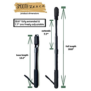 Smooth Reach Long Razor Extension Handle - Leg Hair Removal for Women – Razor Extender For Pregnant Women, Limited Mobility Shaving Tool - Back Shavers for Men - Works On All Blade Razors